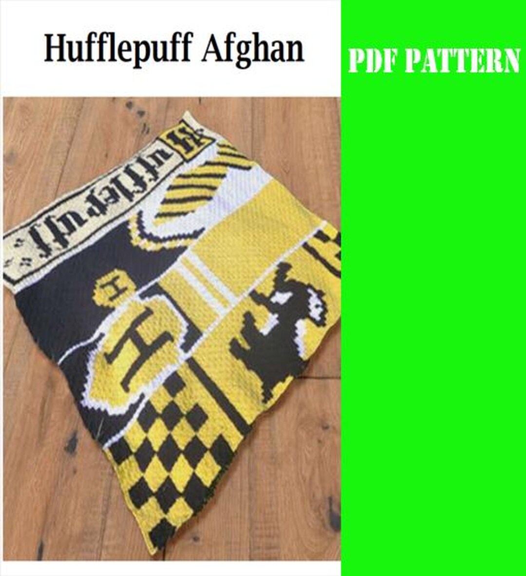 Hufflepuff Afghan Crochet Pattern PDF – Corner to Corner C2C Blanket ...