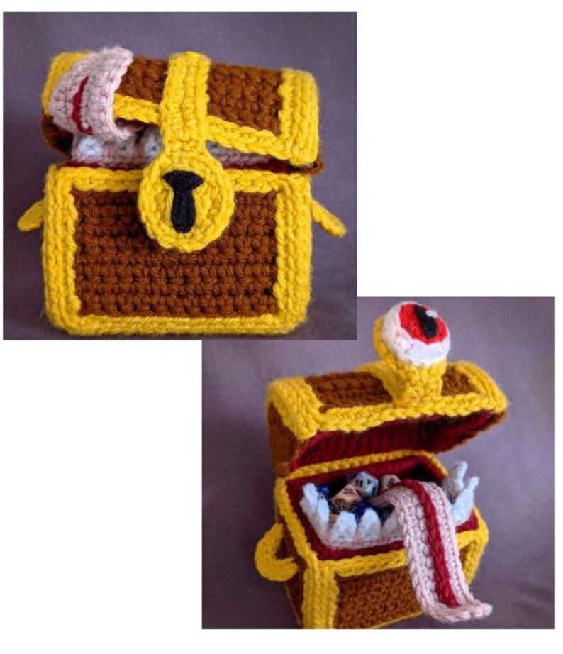 Mimic Chest Crochet Pattern PDF – RPG Monster Amigurumi, Fantasy ...