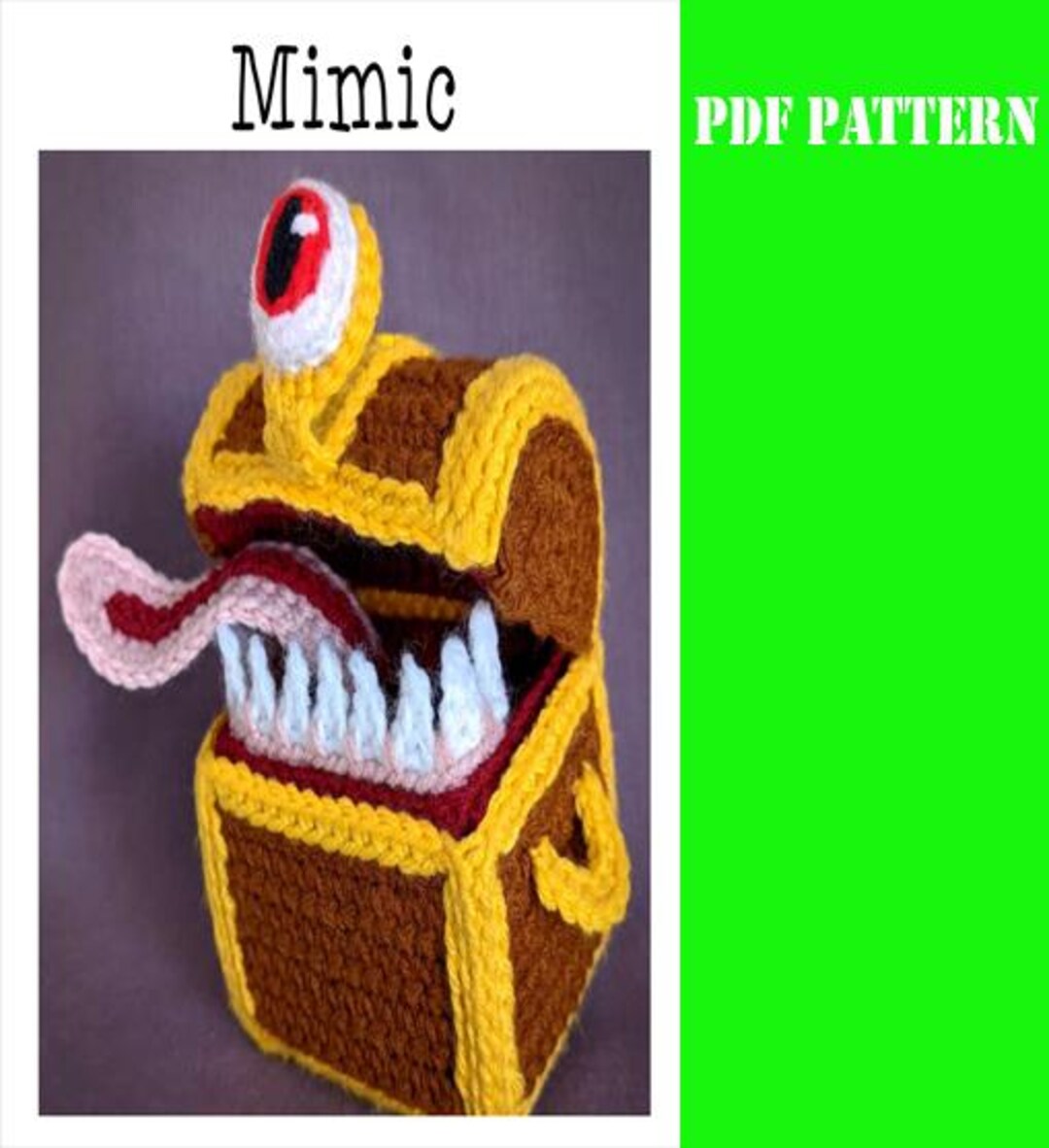 Mimic Chest Crochet Pattern PDF – RPG Monster Amigurumi, Fantasy ...