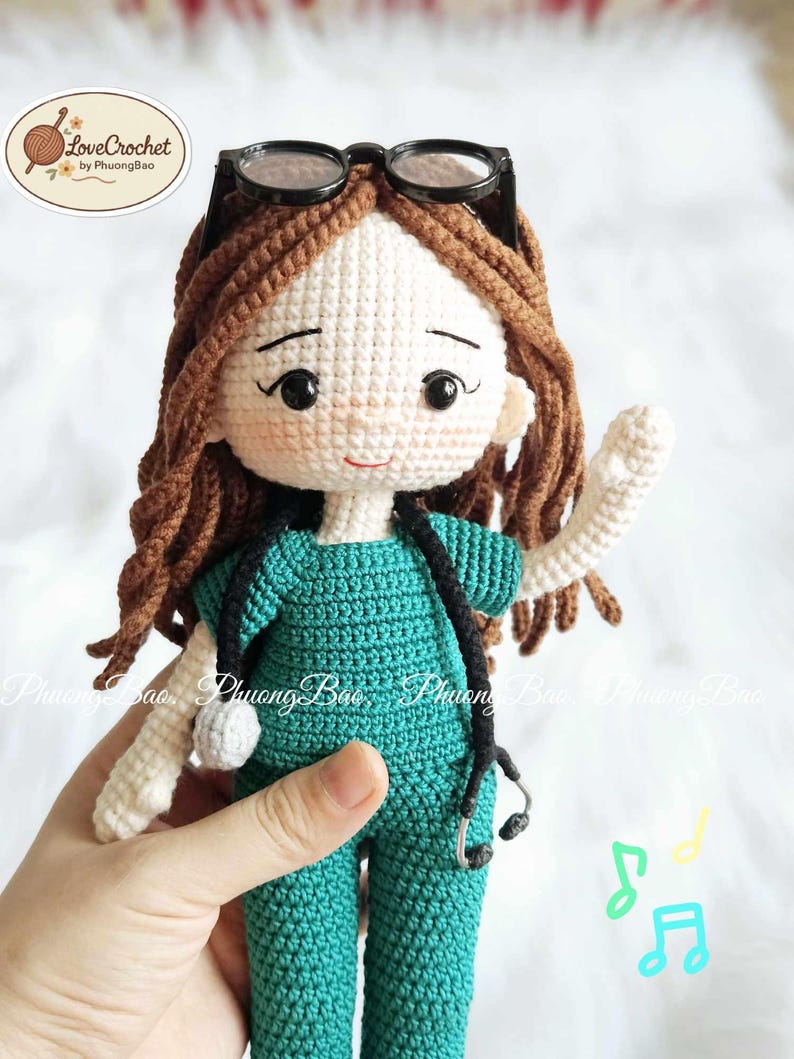 Doctor Doll Crochet, Handmade Doll, Decor, Amigurumi, Doctor Gift ...
