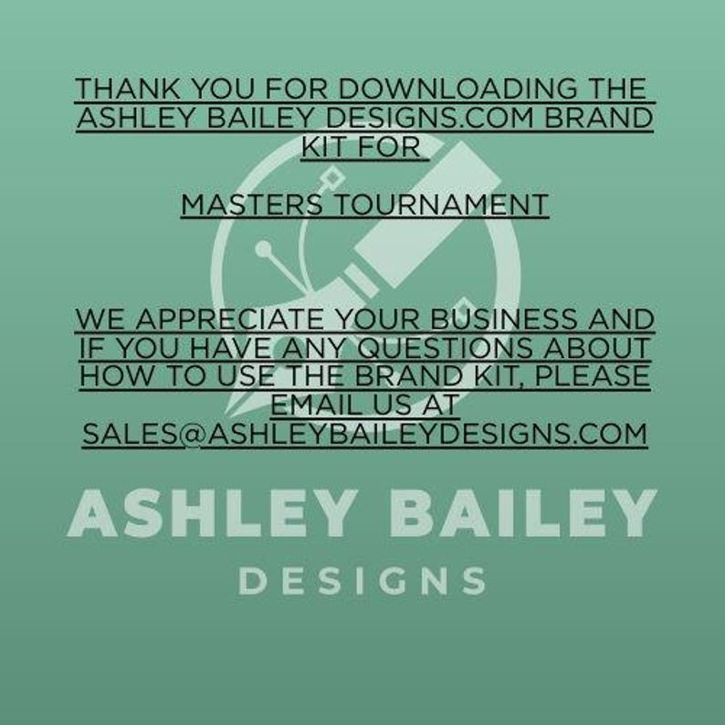 Masters Golf Tournament Canva Brand Kit, Azalea Font, Vector Logos (SVG ...