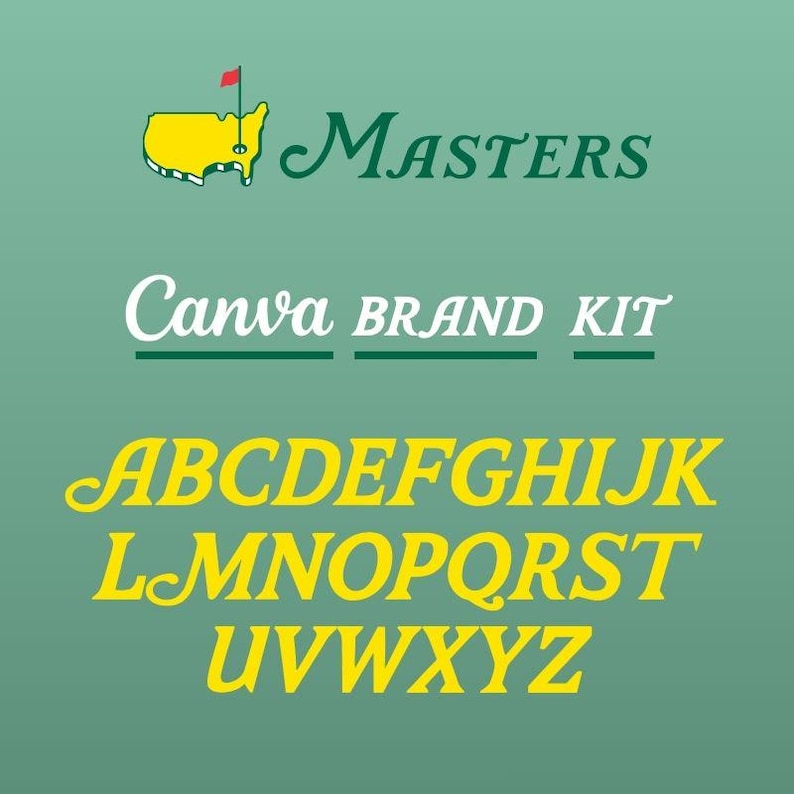 Masters Golf Tournament Canva Brand Kit, Azalea Font, Vector Logos (SVG ...