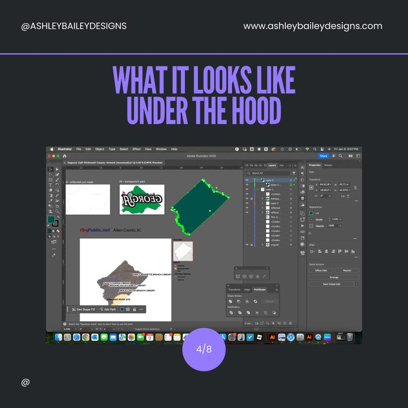 Aiken County South Carolina Outline - SVG, PDF, Eps, AI - Masters ...