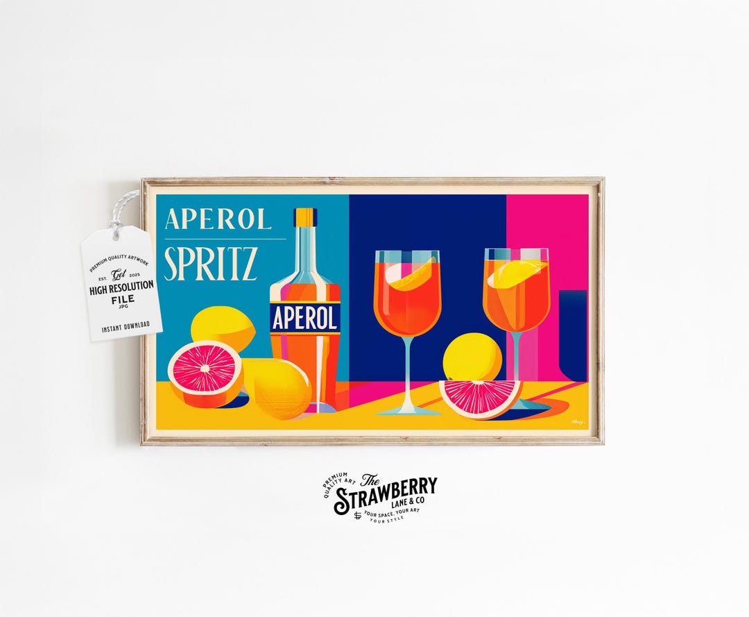 Aperol Spritz Art for Samsung Frame TV, Cocktail Art for Frame TV ...