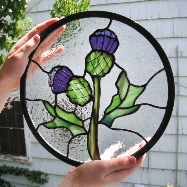 Scottish Thistle Glass - Etsy