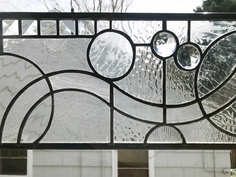 Stained Glass Window Panelcircle Study Geo 7 X - Etsy