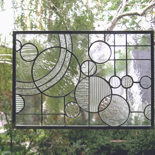 Stained Glass Window Panel Circle Study Geometric 12 - Etsy