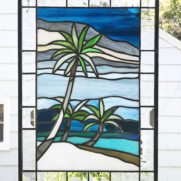 Beach Stained Glass - Etsy