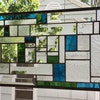 Stained Glass Panel Mission Style Geometric Transom10 X 36 - Etsy