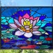 Lotus Flower Portrait Stained Glass Window Panel - Etsy