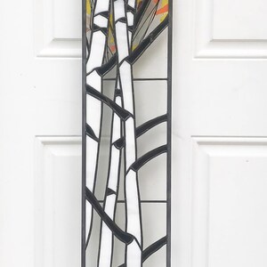 Aspen Trees With Fall Colored Leaves-- 7 3/4" X 60 5/8" - Stained Glass ...