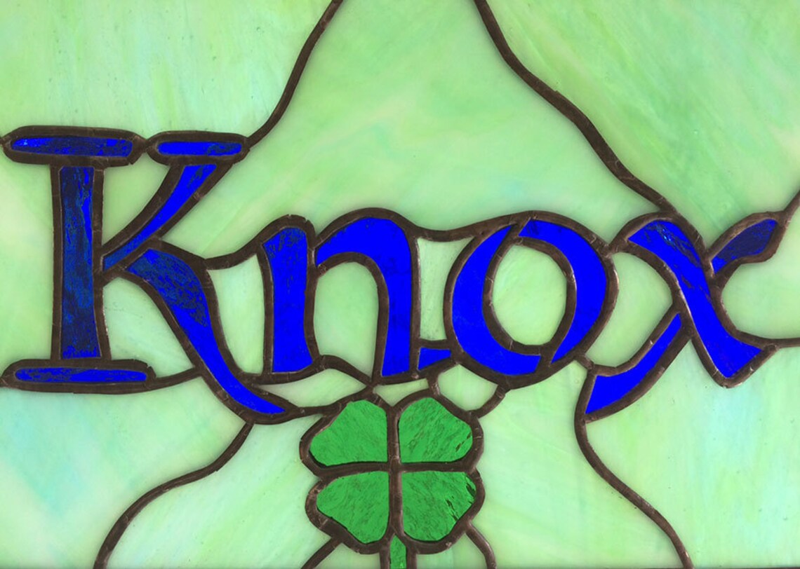 Stained Glass Window Panelfour Leaf Clover & Name 12 - Etsy