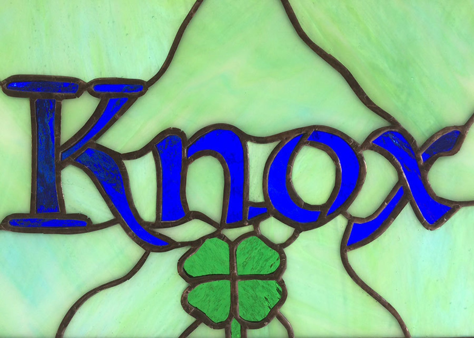 Stained Glass Window Panelfour Leaf Clover & Name 12 - Etsy