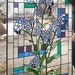 Forget-me-not Geometric Design Panel 35.75x 56.25stained Glass Window ...