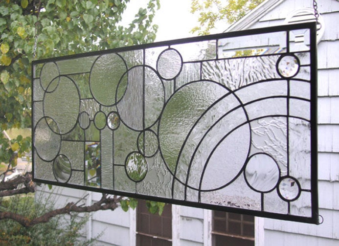 Stained Glass Window Panel Circle Study Geometric 12 - Etsy