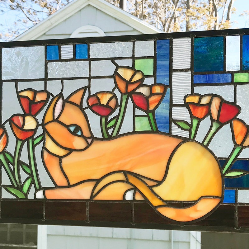 Cat Stained Glass - Etsy