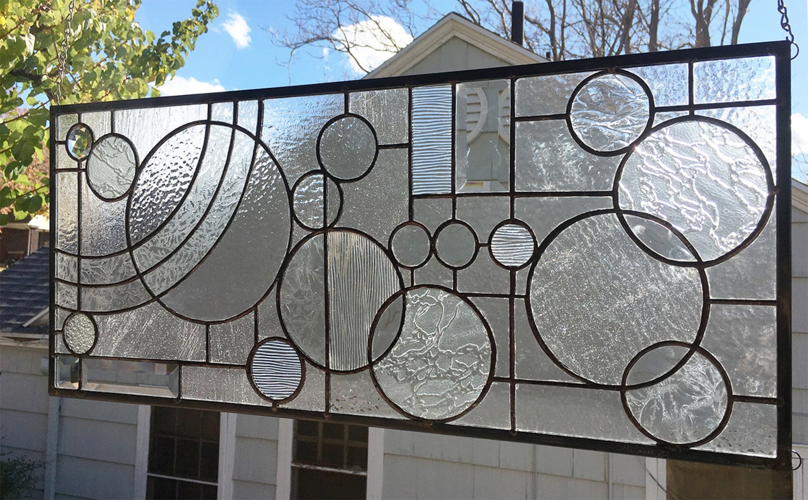 Stained Glass Window Panel Circle Study Geometric 12 - Etsy