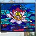 Lotus Flower Portrait Stained Glass Window Panel - Etsy