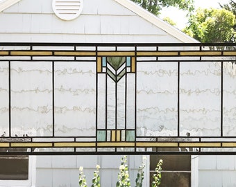 Stained Glass Transom Window 12x36 Clear - Etsy