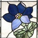 Stained Glass Window Panelblue Lotus Flower13.5 X 13.5 - Etsy