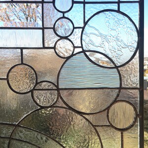 Stained Glass Window Panel-- Circle Study Geometric --12" X 28" - Etsy