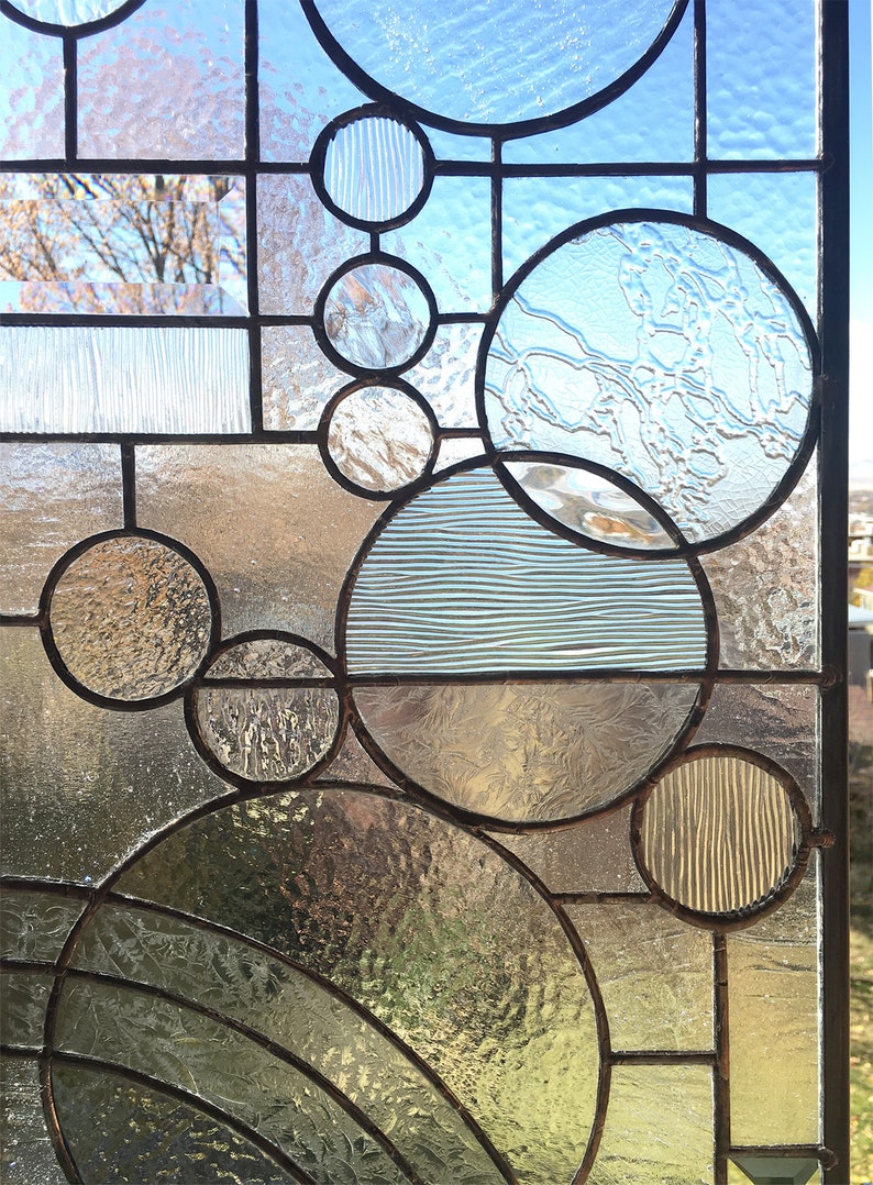 Stained Glass Window Panel Circle Study Geometric 12 | Etsy