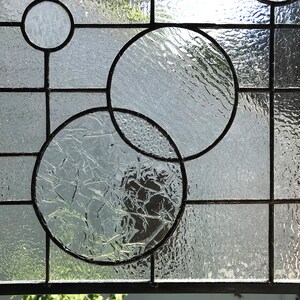Stained Glass Window Panel--circle Study Geometric # 9 -24" Tall X 27 ...