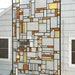 Mission Style Geometric Clear and Warm Tones 19 X 38stained Glass ...