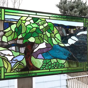 Tree of Life Over Cliffs of Moher-- Stained Glass Panel - Etsy