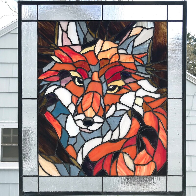 Stained Glass Fox - Etsy
