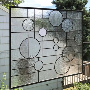 Stained Glass Window Panel--circle Study Geometric # 9 -24" Tall X 27 ...