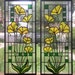 Stained Glass Window Panels-yellow Poppies Geometric - Etsy