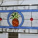 Stained Glass Window Panel--pineapple Transom --10.5" X 34.5" - Etsy