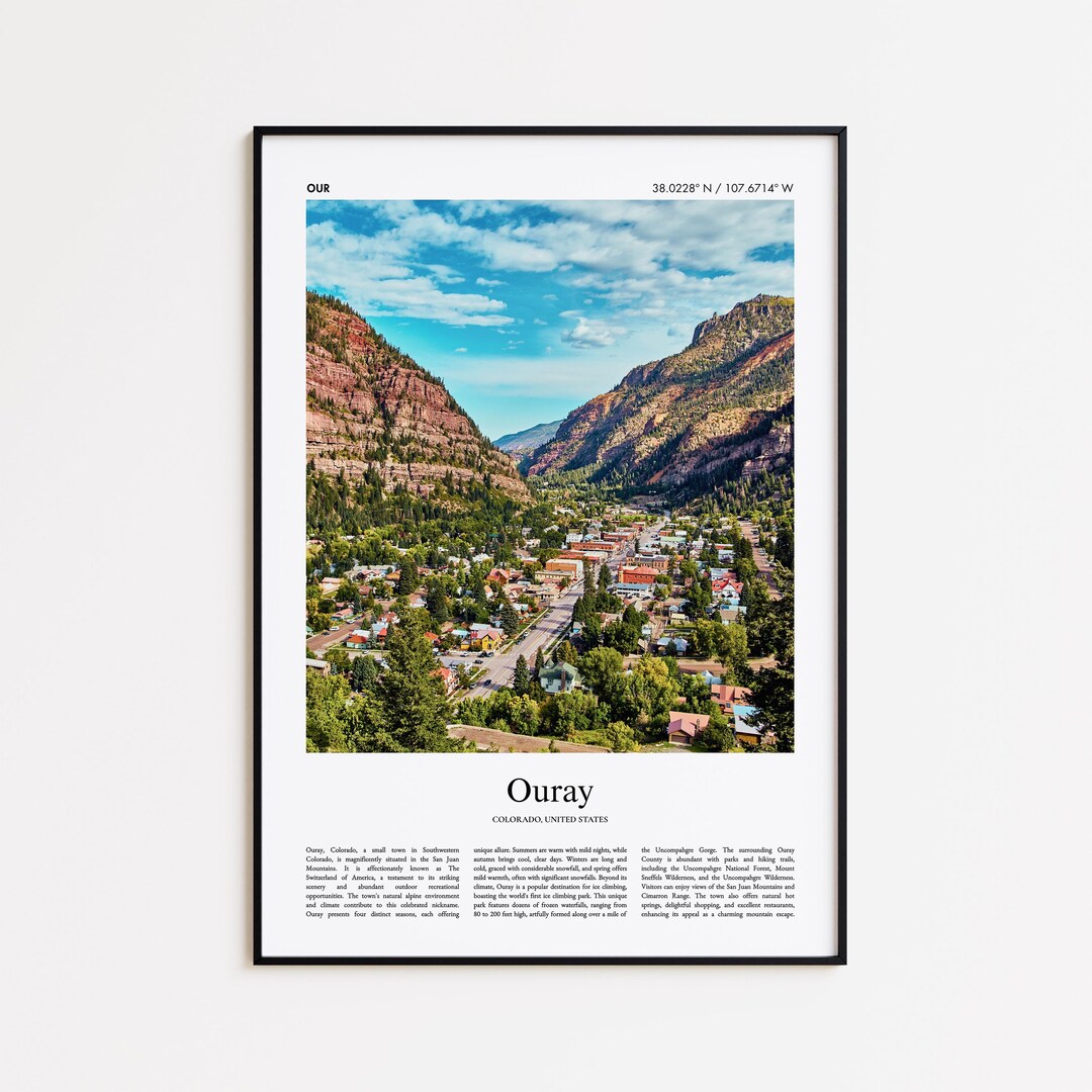 Ouray Color Print, Ouray Real Photo Poster, Ouray Travel Poster Gift ...