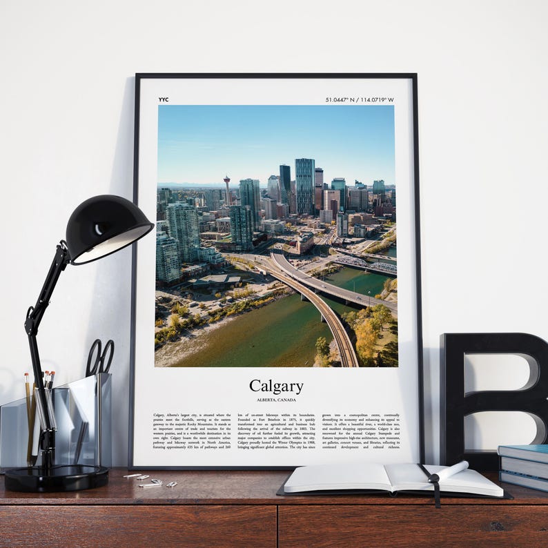 Calgary Color Print, Calgary Real Photo Poster, Calgary Travel Poster ...