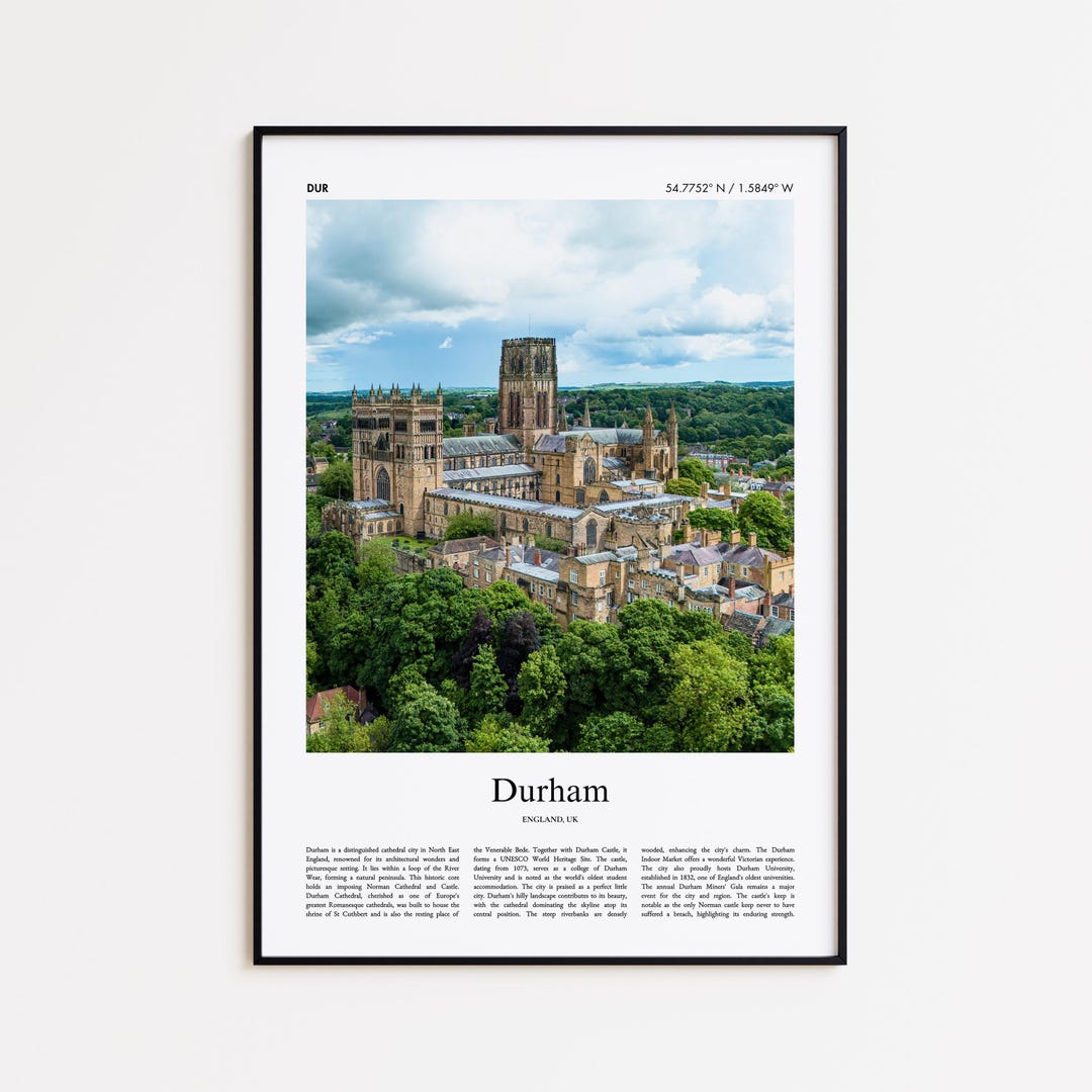 Durham Color Print, Durham Real Photo Poster, Durham Travel Poster Gift ...