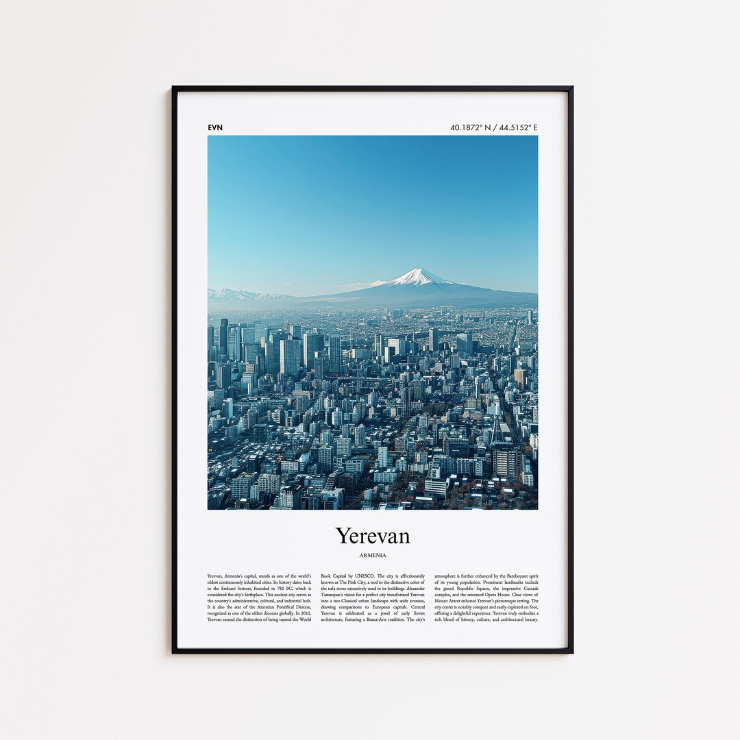Yerevan Color Print, Yerevan Real Photo Poster, Yerevan Travel Poster ...