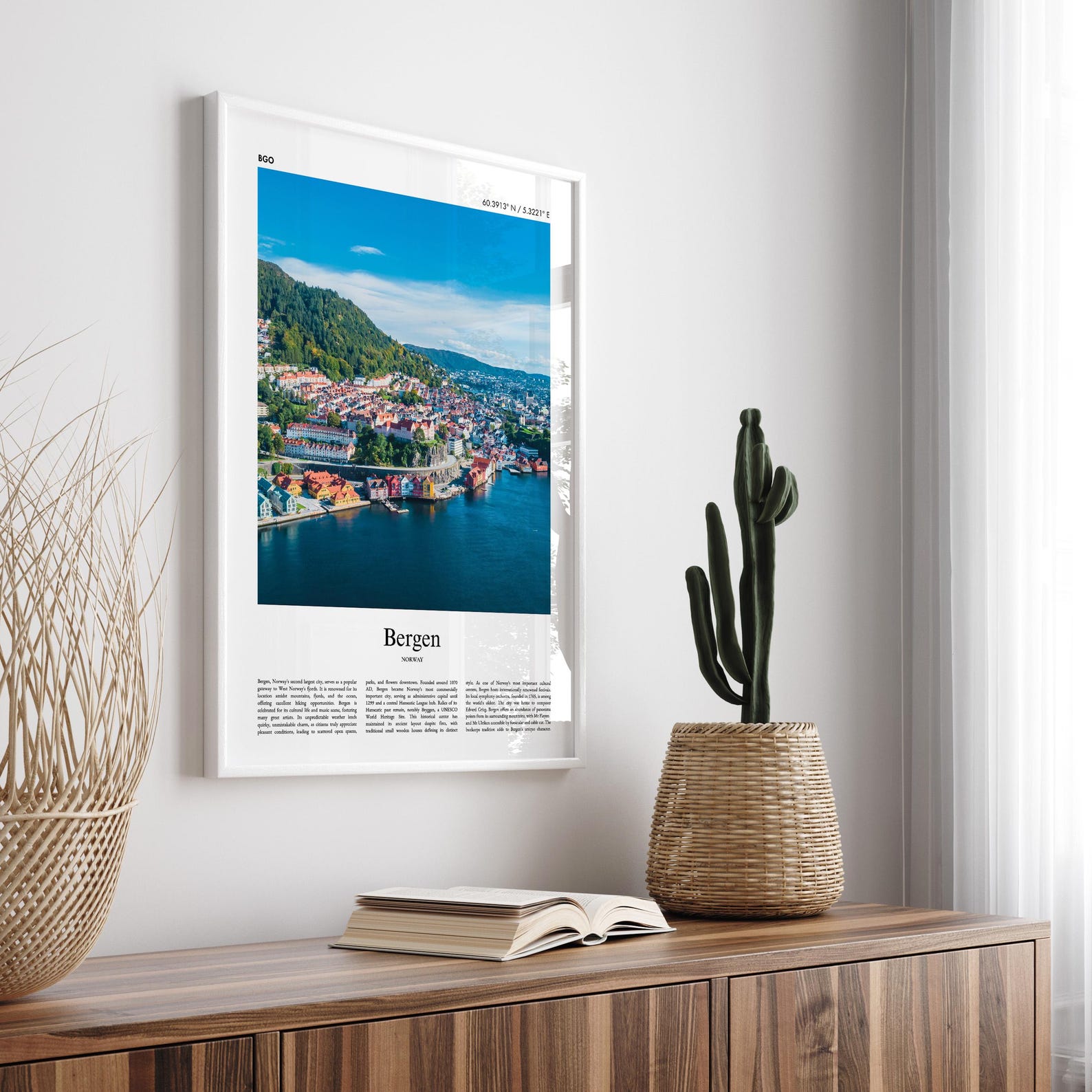 Bergen Color Print, Bergen Real Photo Poster, Bergen Travel Poster Gift ...