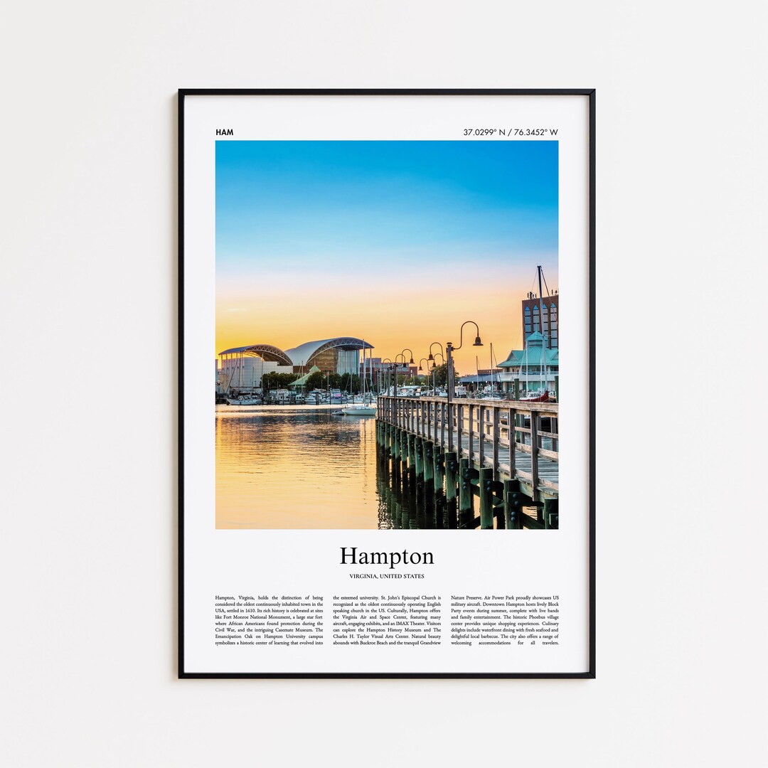 Hampton Color Print, Hampton Real Photo Poster, Hampton Travel Poster ...