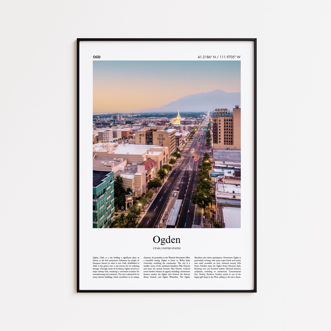 Ogden Color Print, Ogden Real Photo Poster, Ogden Travel Poster Gift ...