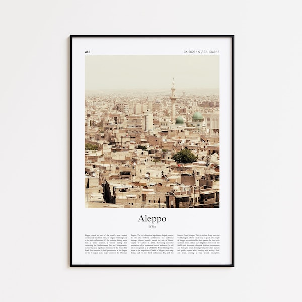 Syria Poster Aleppo - Etsy