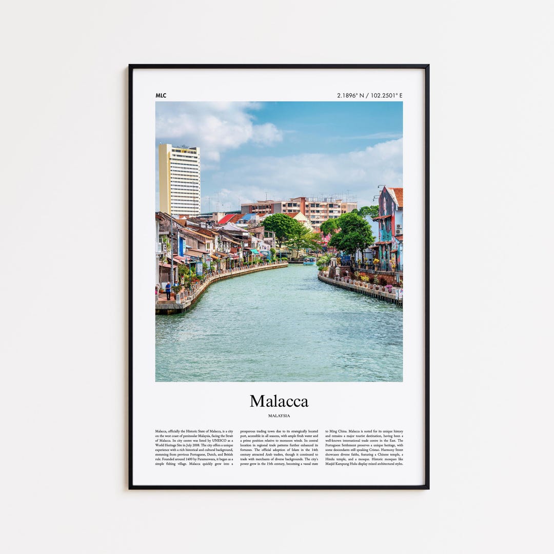 Malacca Color Print, Malacca Real Photo Poster, Malacca Travel Poster ...