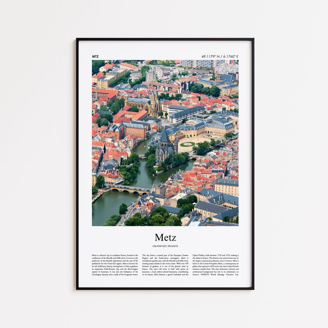 Metz Color Print, Metz Real Photo Poster, Metz Travel Poster Gift ...