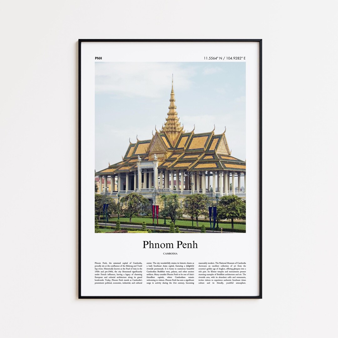 Phnom Penh Color Print, Phnom Penh Real Photo Poster, Phnom Penh Travel ...