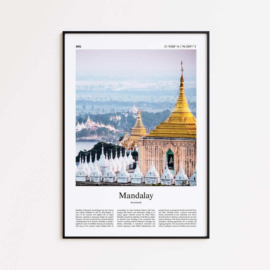 Mandalay Color Print, Mandalay Real Photo Poster, Mandalay Travel ...