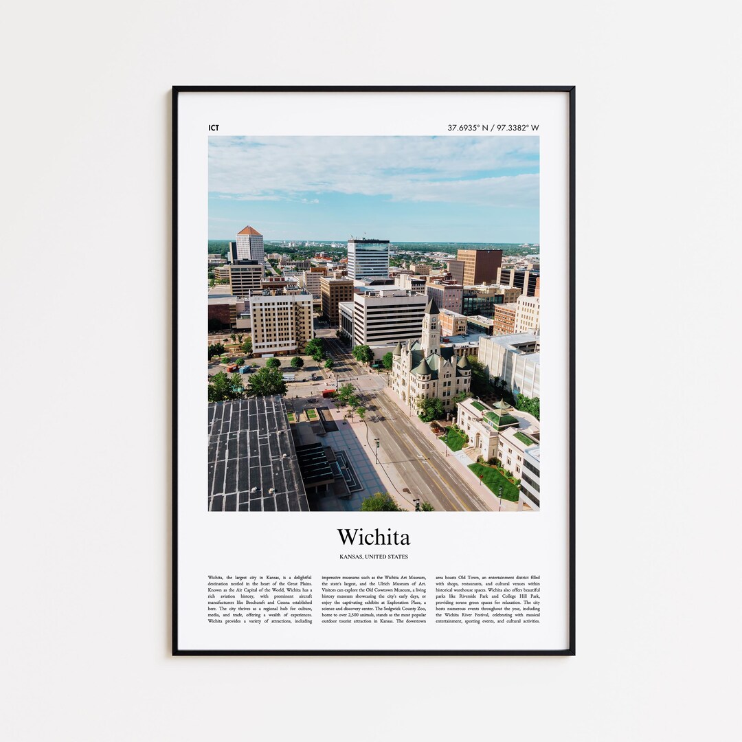 Wichita Color Print, Wichita Real Photo Poster, Wichita Travel Poster ...