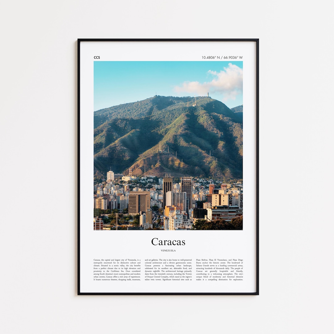 Caracas Color Print, Caracas Real Photo Poster, Caracas Travel Poster ...