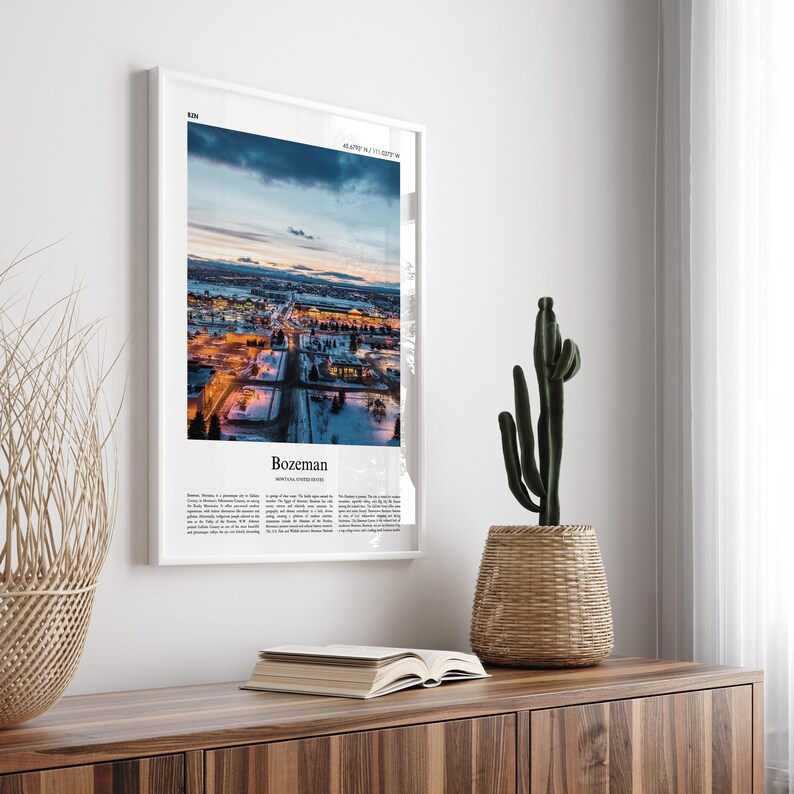 Bozeman Color Print, Bozeman Real Photo Poster, Bozeman Travel Poster ...
