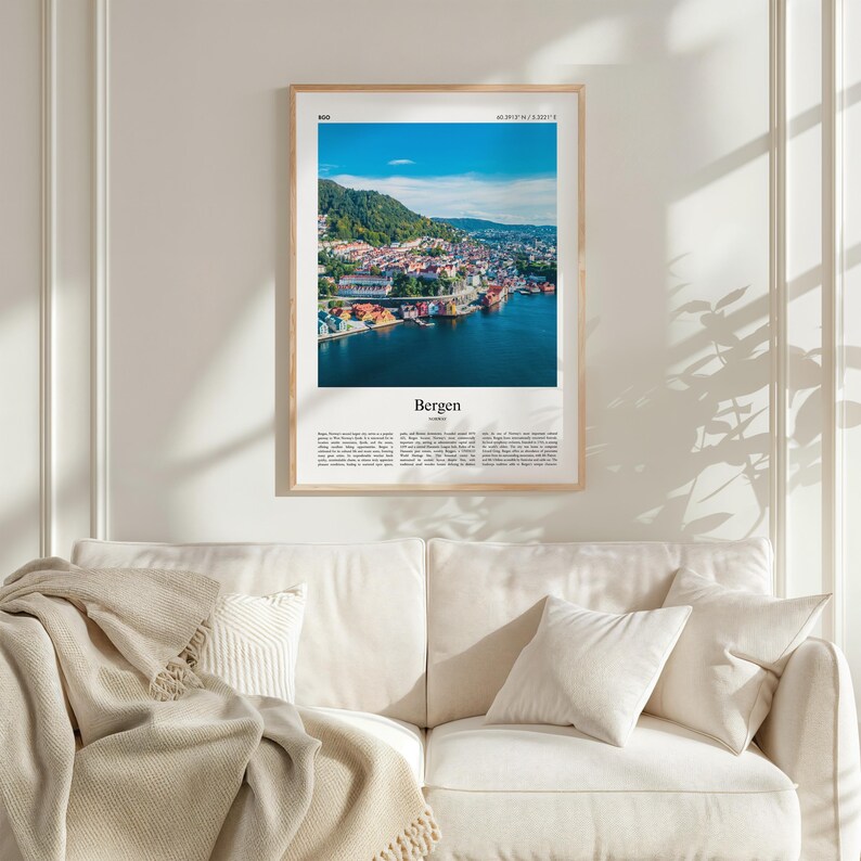 Bergen Color Print, Bergen Real Photo Poster, Bergen Travel Poster Gift ...