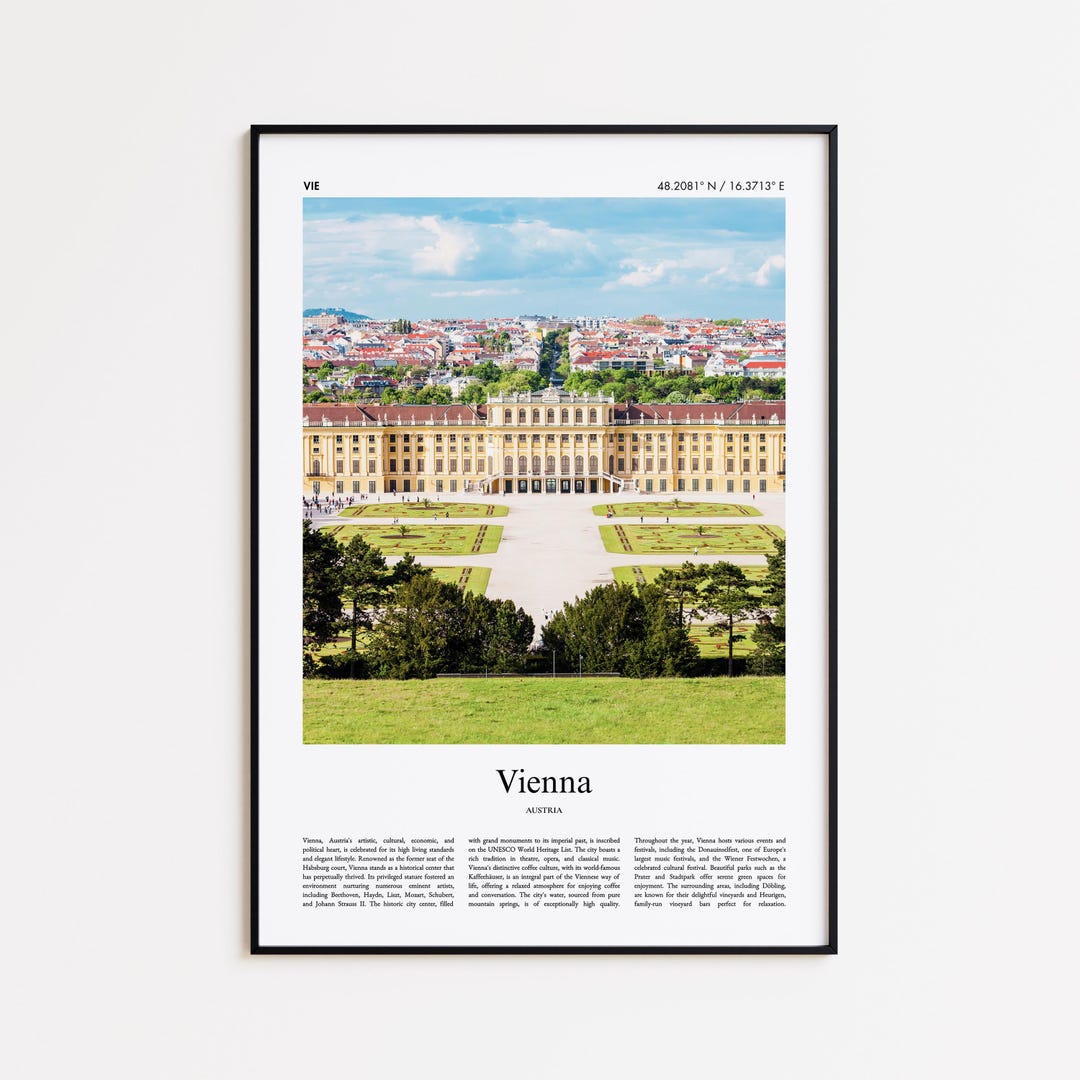 Vienna Color Print, Vienna Real Photo Poster, Vienna Travel Poster Gift ...
